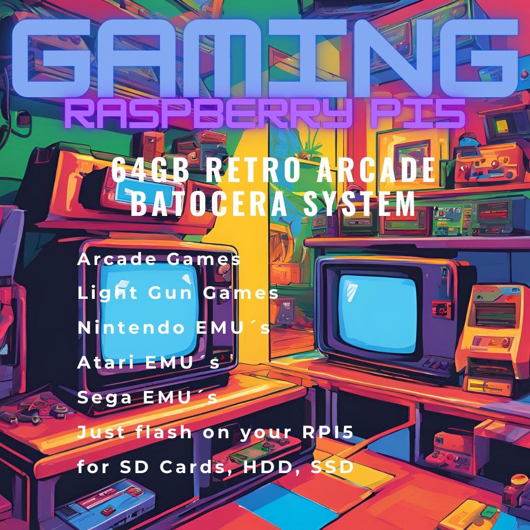 Arcade BATOCERA RPI5 64GB More Than 4000 Roms and Games - Etsy