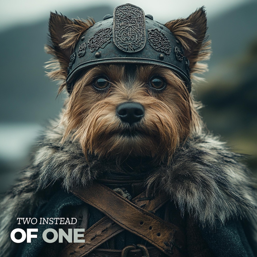 Custom Viking Pet Portrait – Turn Your Dog or Cat Into a Legendary ...