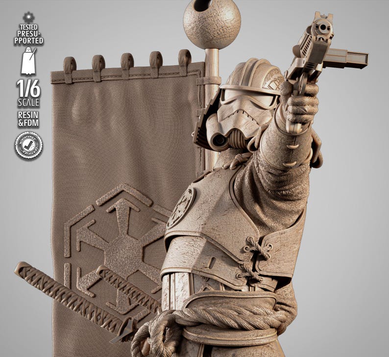Fan Art Sci Fi Samurai STL for 3D Printing - Etsy
