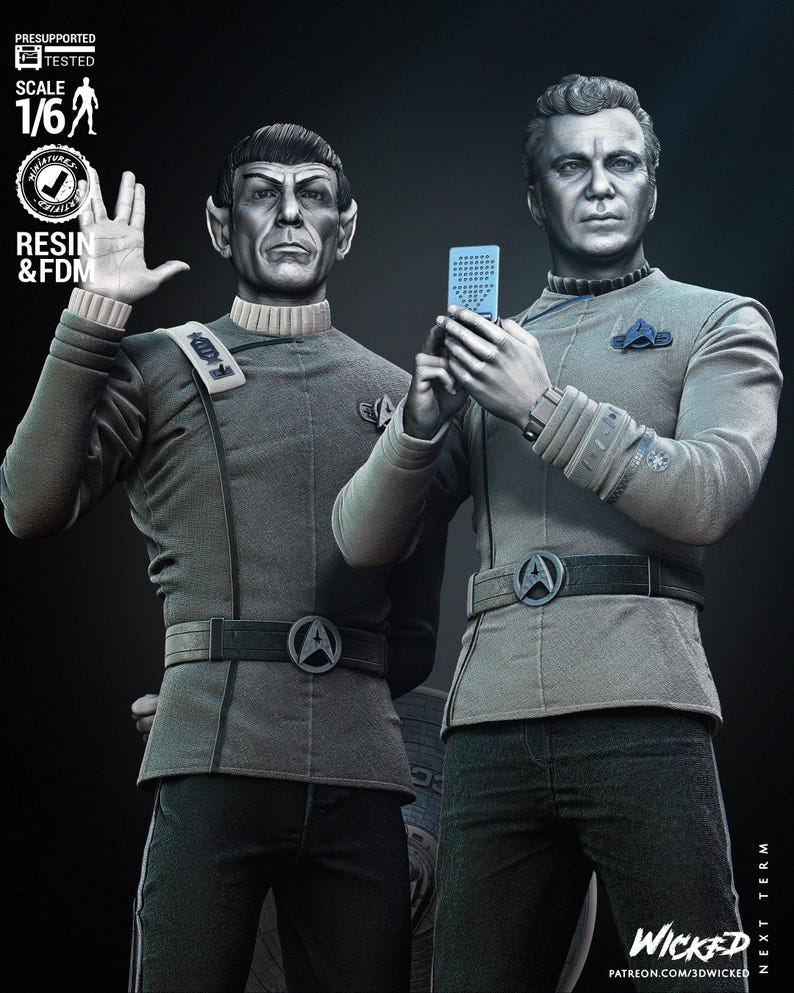 Fan Art of Sc-fi Spaceship Captain and First Officer - Etsy