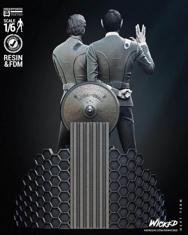 Fan Art of Sc-fi Spaceship Captain and First Officer - Etsy