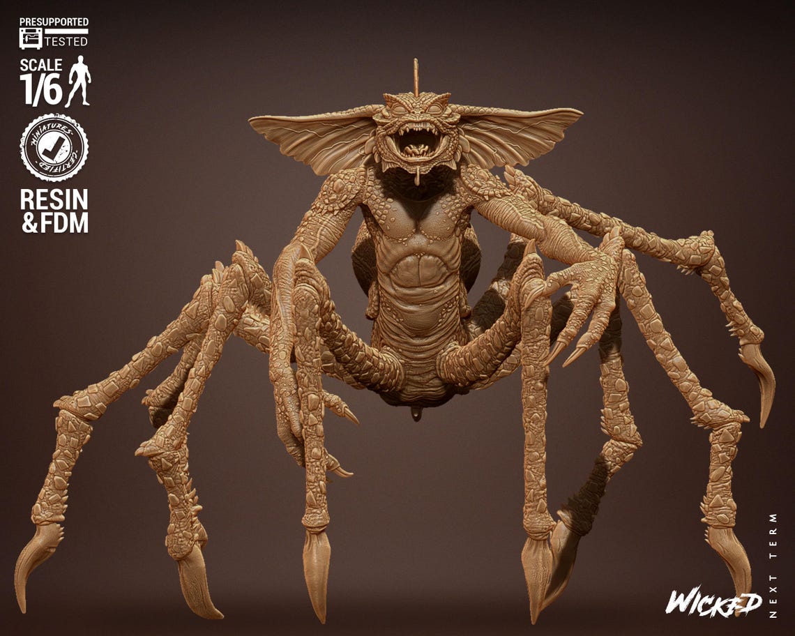Fan Art Gremlin Monster Movie Fan Art 3D Printing STL File Dio - Etsy
