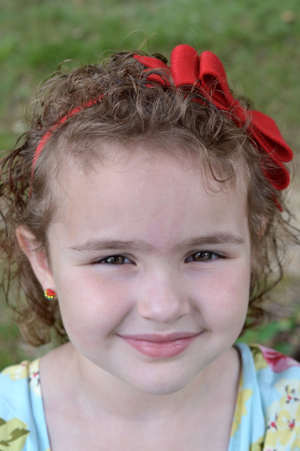 New-red Felt Bow Stretch Headband - Etsy