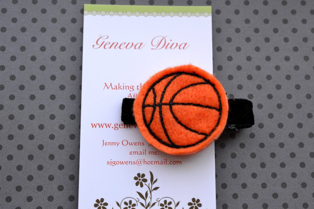 M3 - Basketball....embroidered Felt Hairclip - Etsy