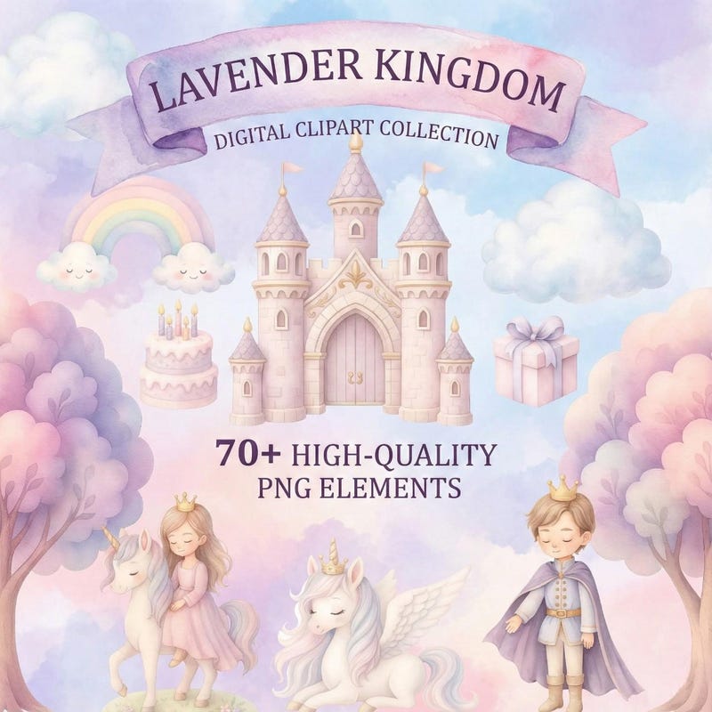 Purple Magical Castle Png - Etsy