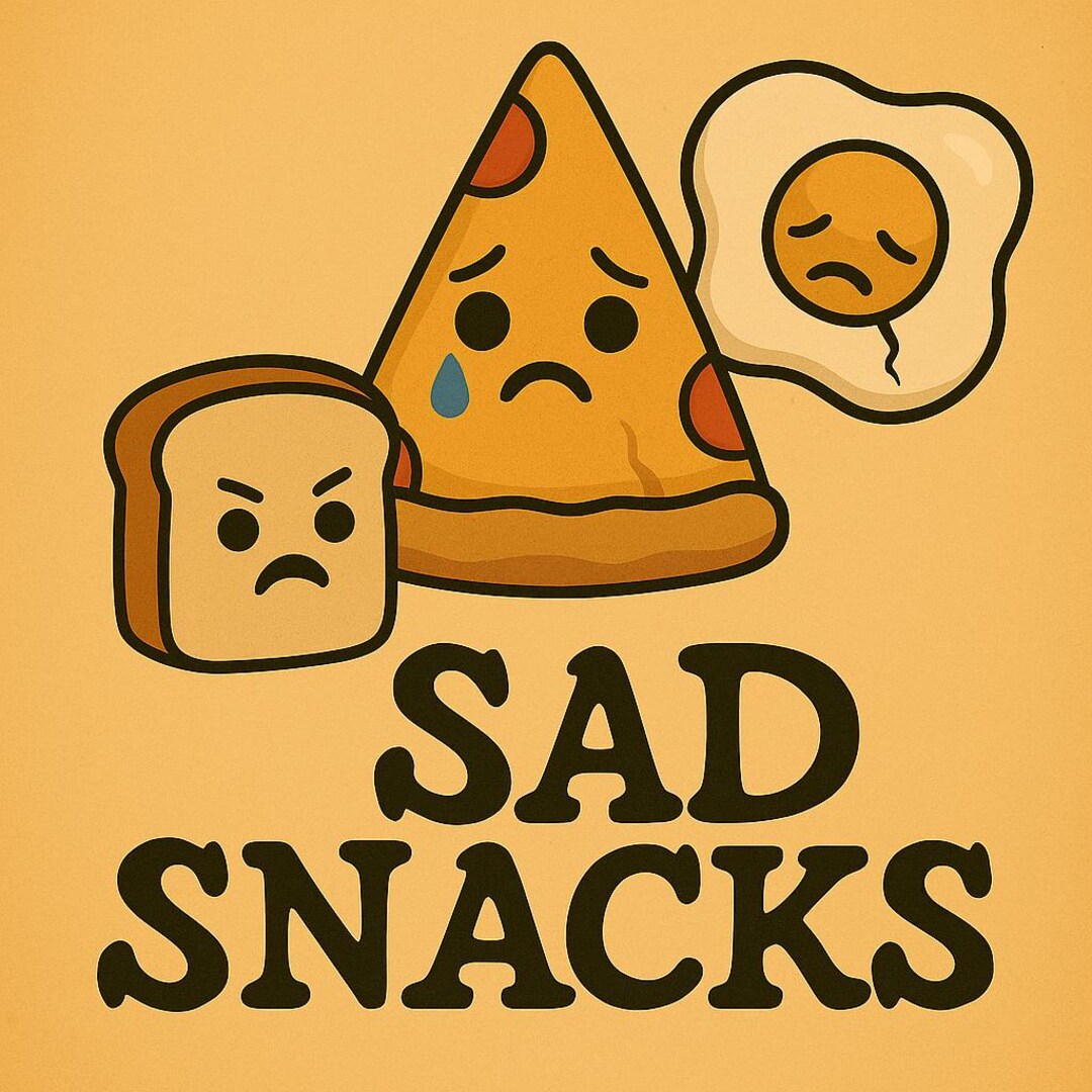 Poster Set – Sad and Funny Cartoon Posters With Mushrooms, Snacks ...