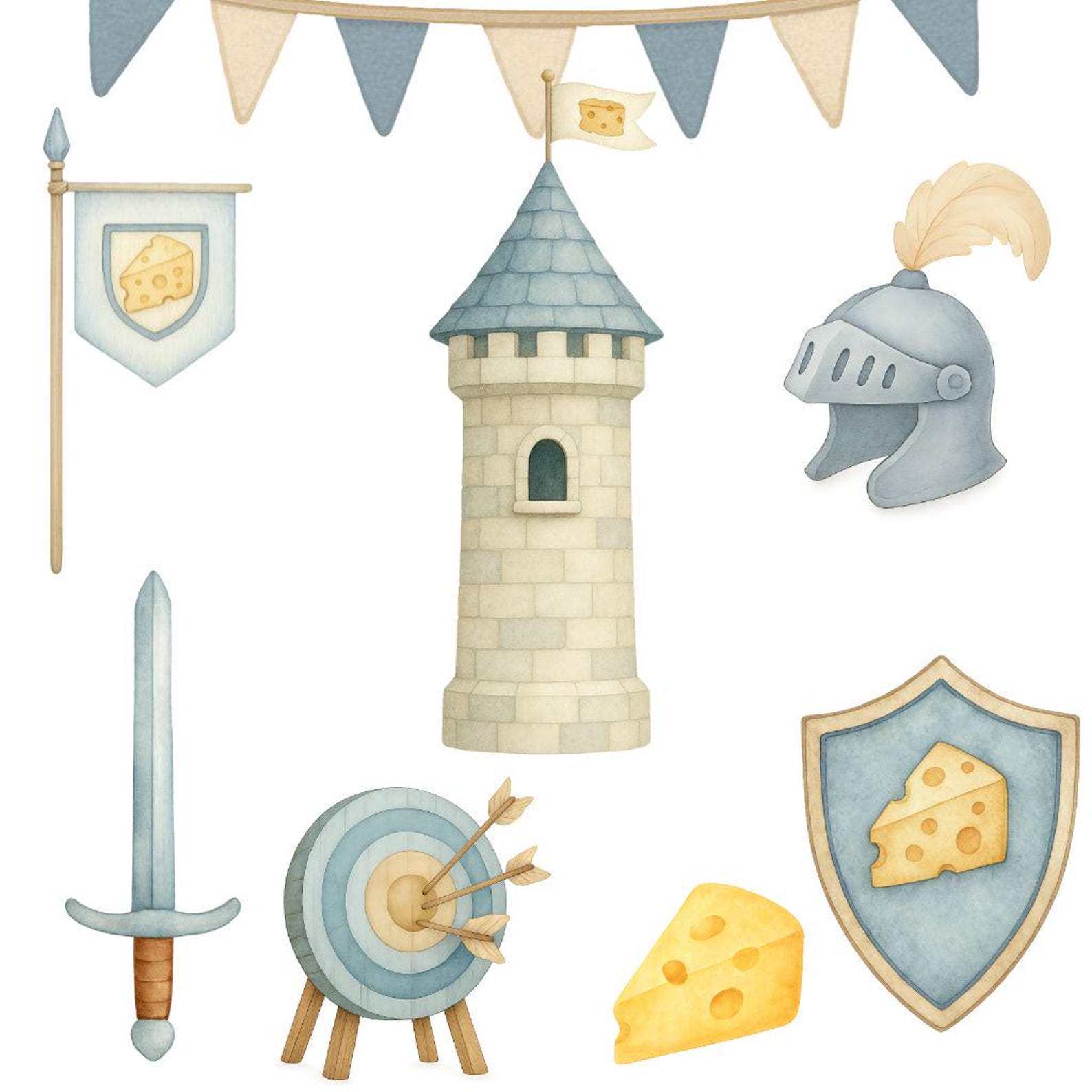 Cute Mouse Watercolor Clipart – 30 Charming Fantasy Mice Characters PNG ...