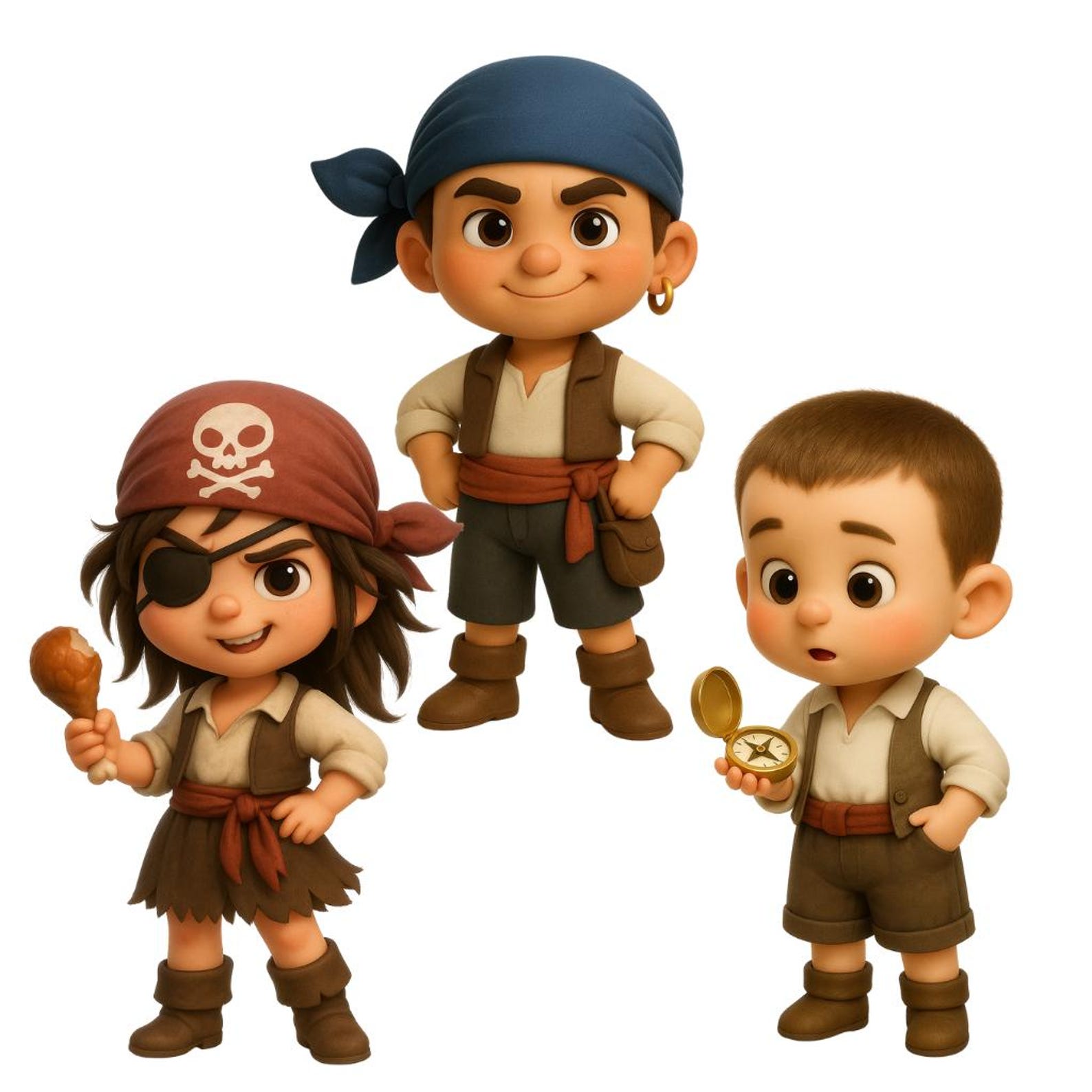 Cute Pirates Clipart – 50 Adorable Pirate Characters PNG, Cartoon ...