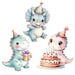 Cute Dinosaurs Birthday Clipart – 45 Adorable Party Pngs, Watercolor ...