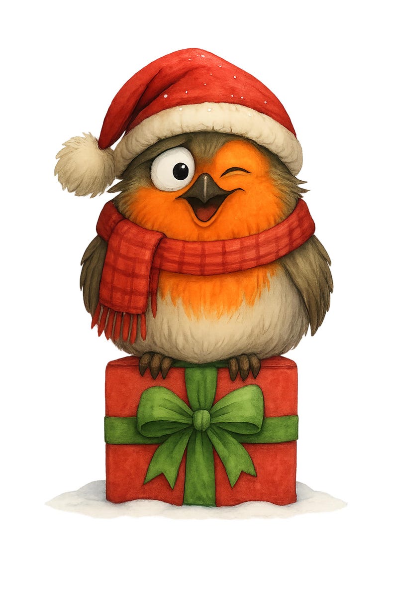 Christmas Birds Clipart 20 PNG, Watercolor Robin PNG, Cute Holiday ...