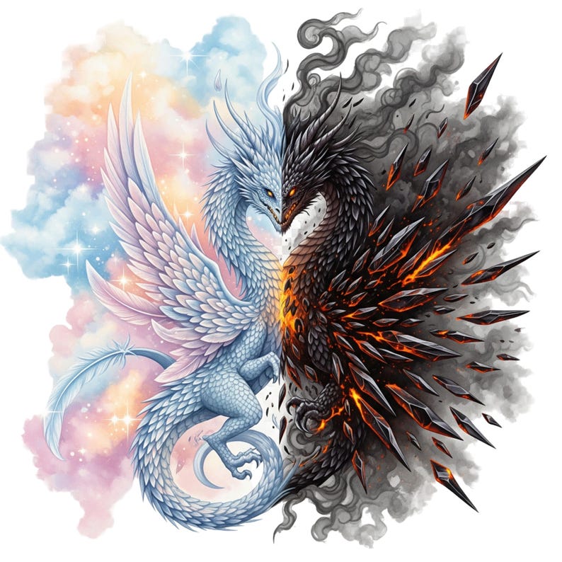 Watercolor Dragons Clipart – 20 Magical Fantasy Creatures PNG Set - Etsy