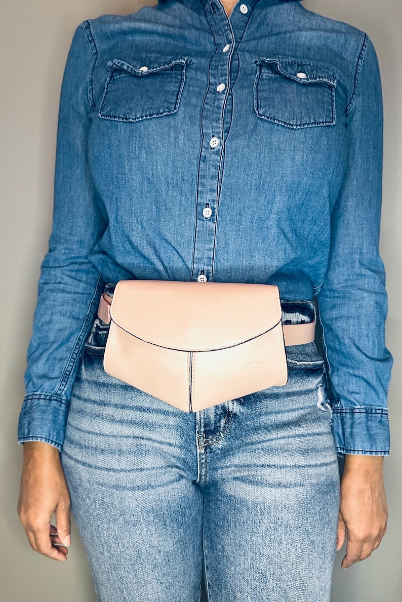 The Maxx - Vegan Leather Mini Fanny Pack With Detachable Belt - Etsy