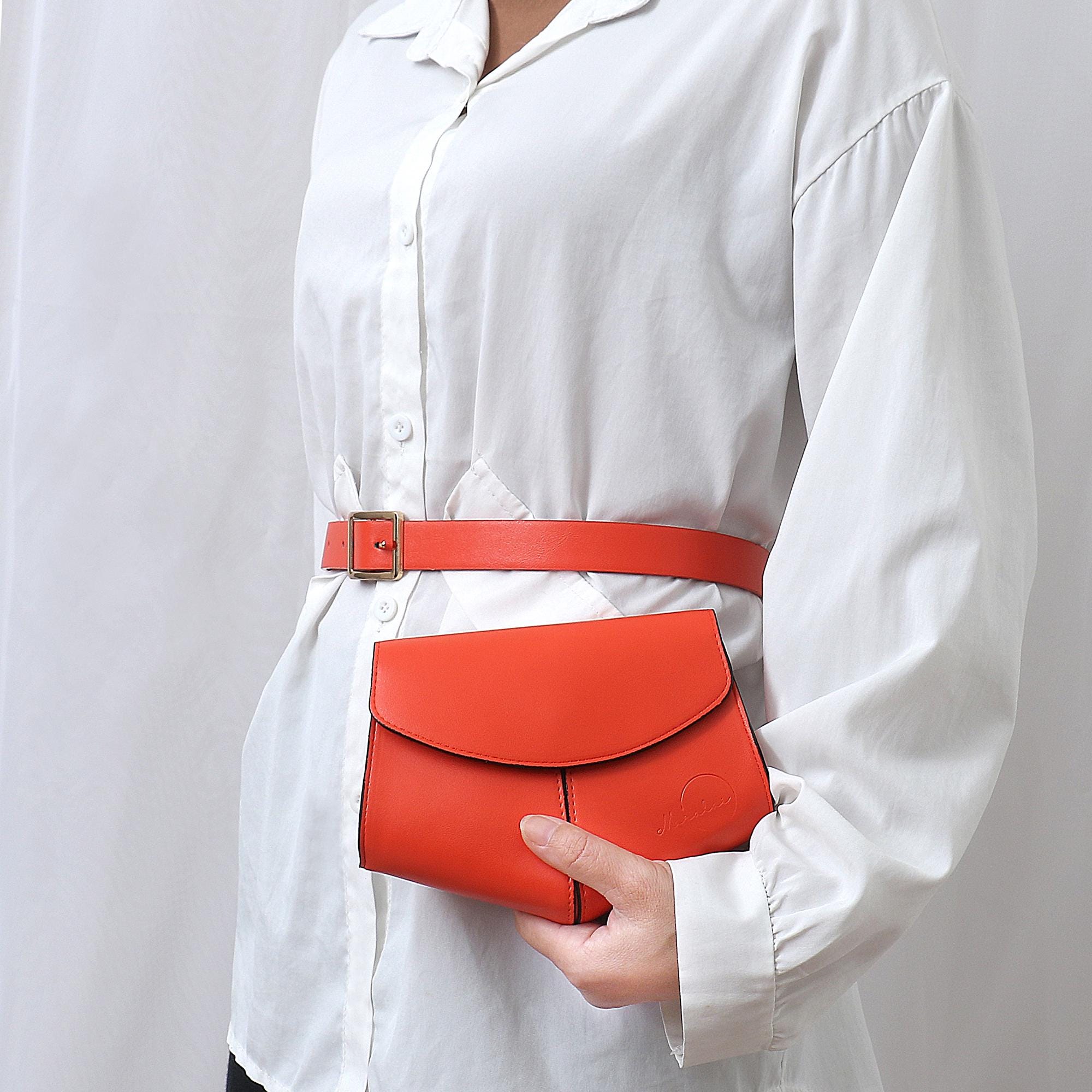 The Maxx - Vegan Leather Mini Fanny Pack With Detachable Belt - Etsy