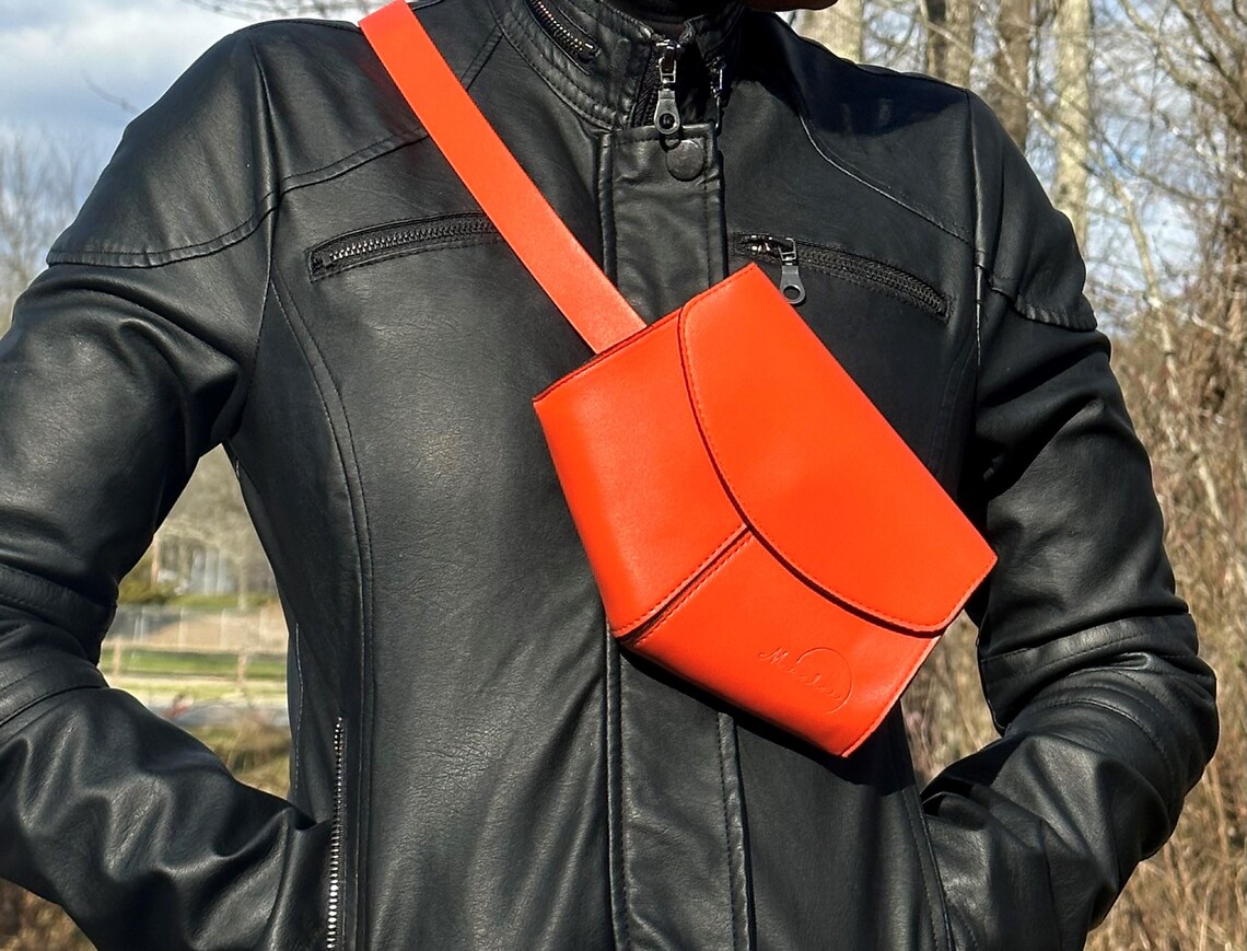 The Maxx - Vegan Leather Mini Fanny Pack With Detachable Belt - Etsy