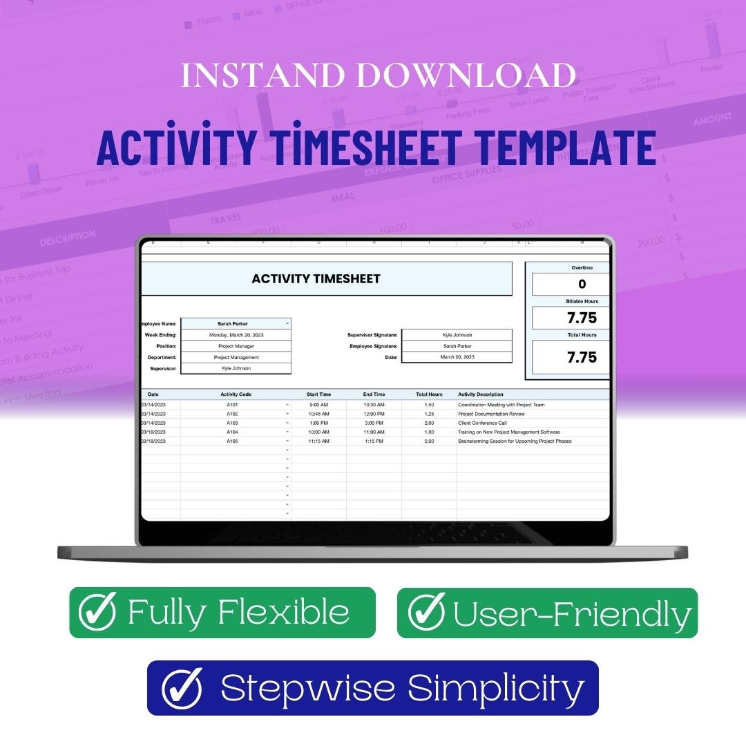 Activity Timesheet Template Google Sheets Ile İş Takip Tablosu Kolay ...
