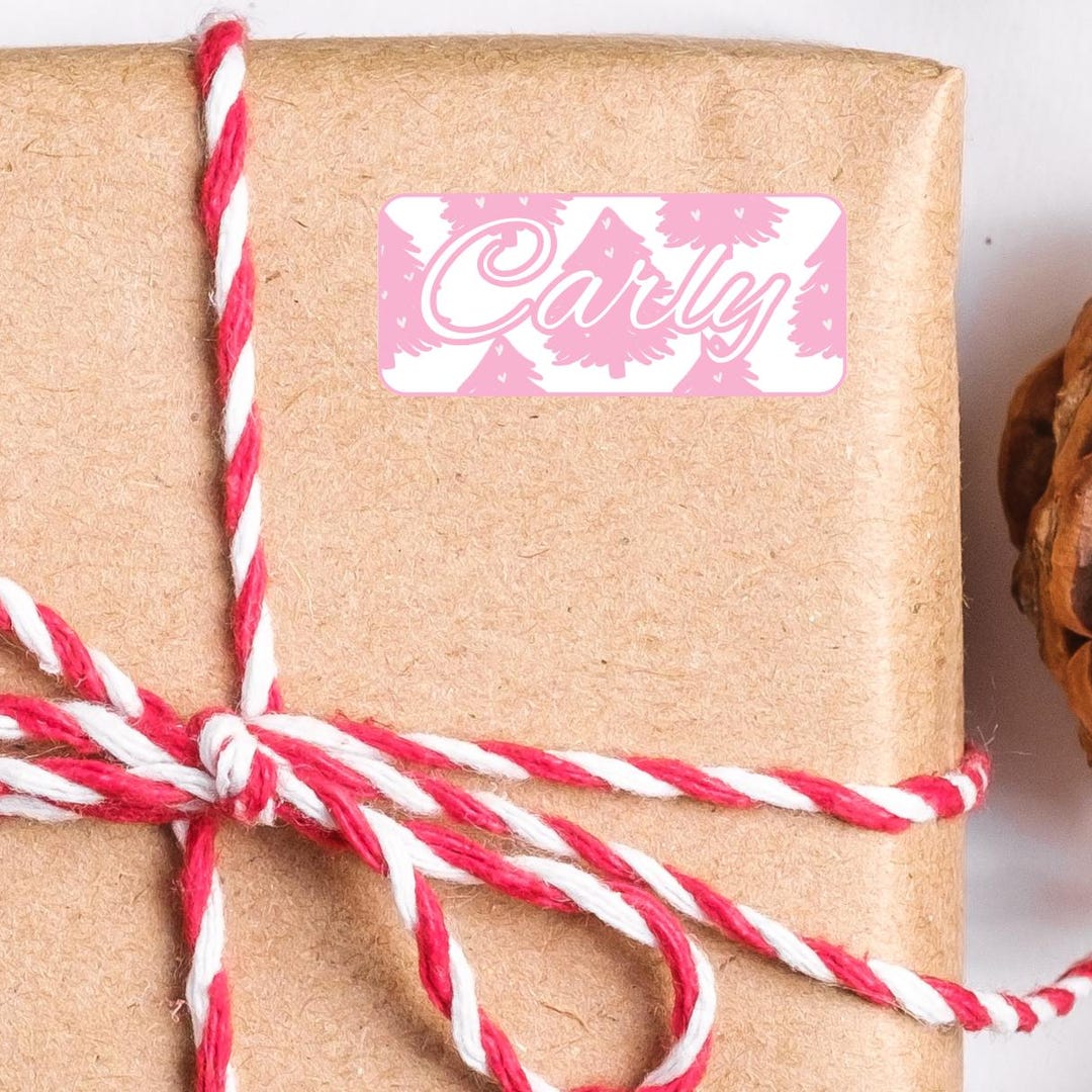 Personalized Christmas Name Stickers Custom Holiday Gift Labels Name ...