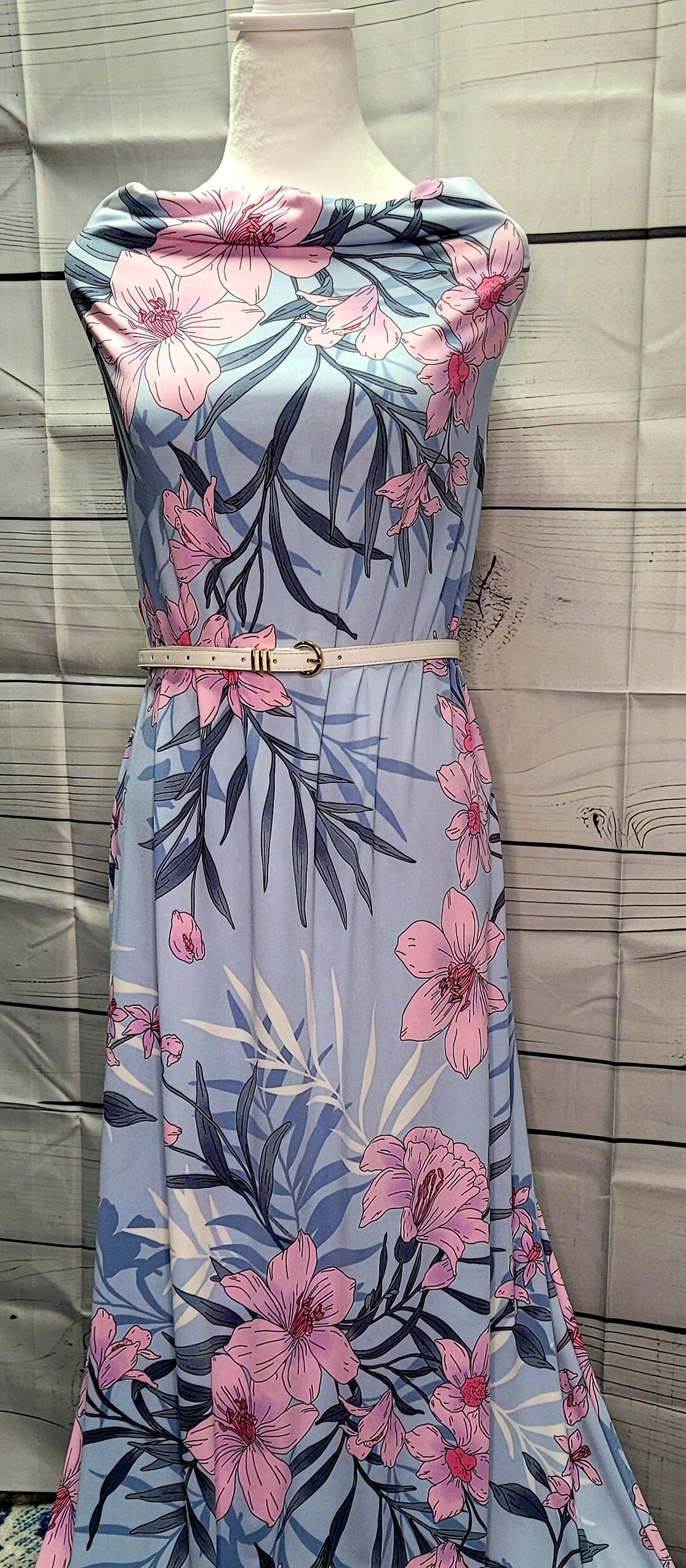 ITY Lined Flowers Knit Fabric - Etsy