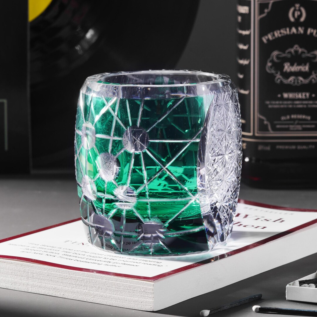 Hand Cut Luxury Edo Kiriko Crystal Whisky Tumbler, Retro Bourbon ...