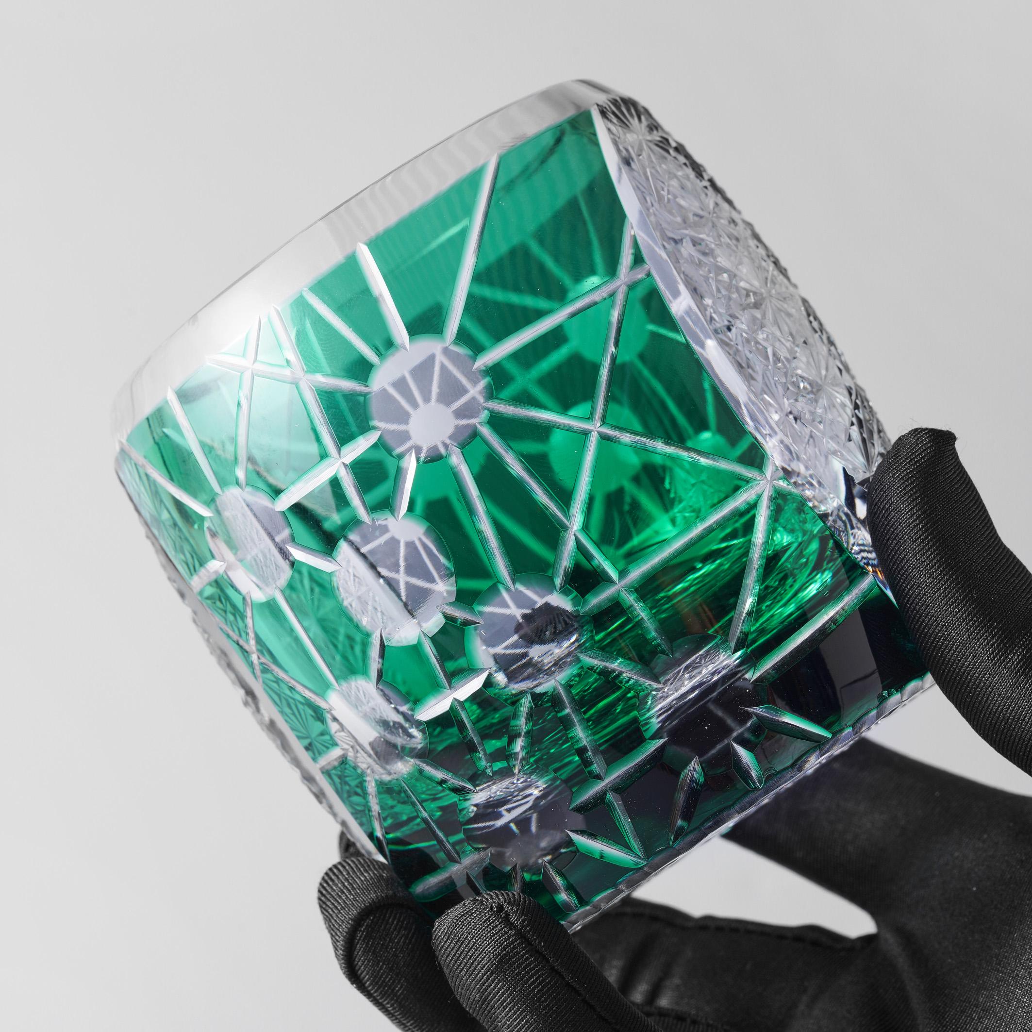 Hand Cut Luxury Edo Kiriko Crystal Whisky Tumbler, Retro Bourbon ...