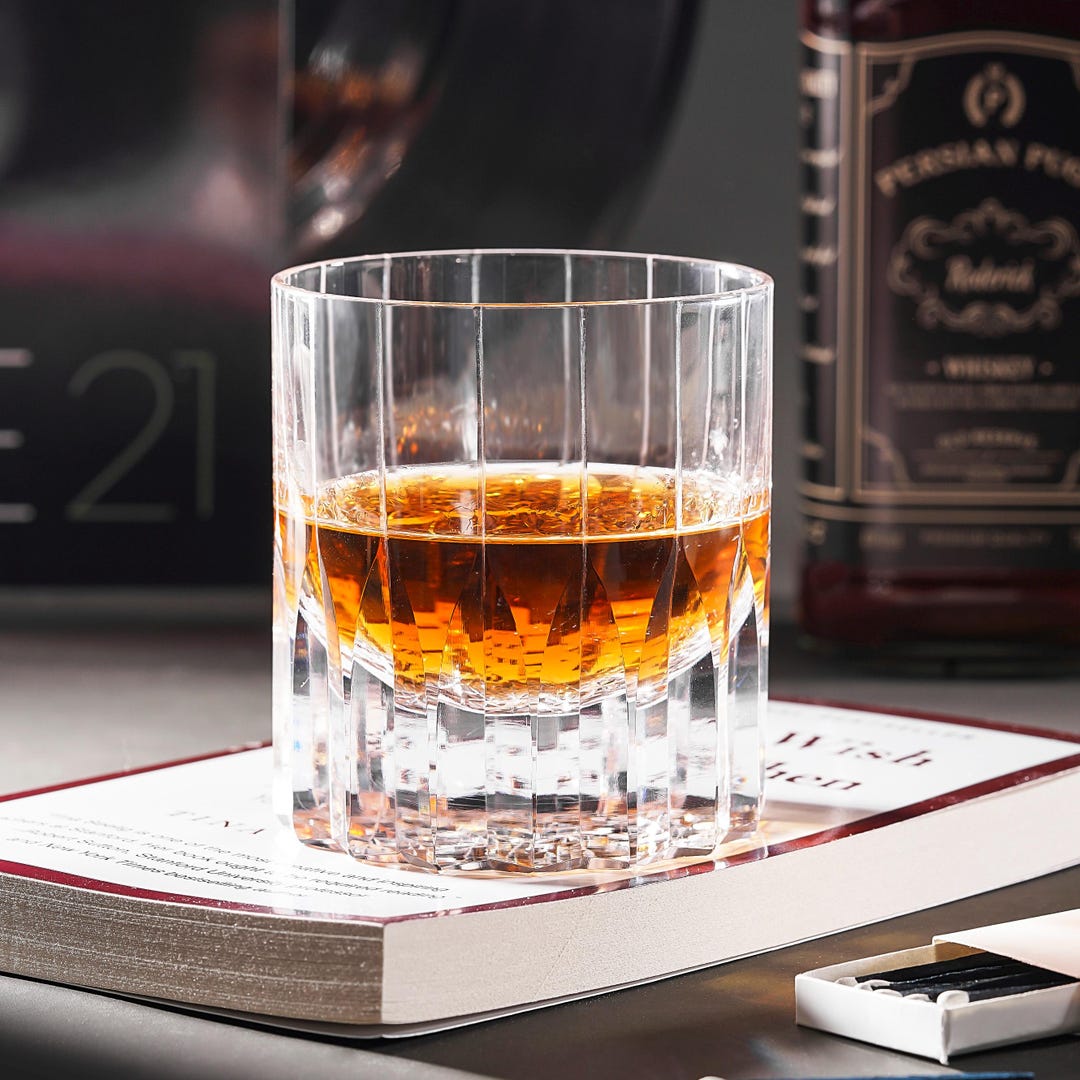 Hand Cut Edo Kiriko Crystal Whisky Glass, Ultra-clarity Bourbon Glass ...