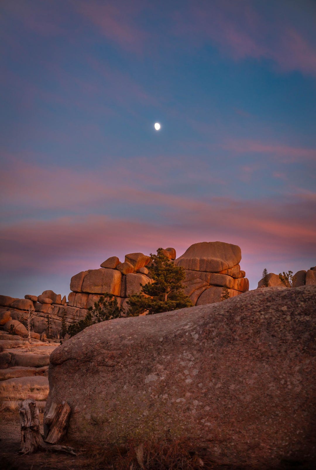 Southern Wyoming Moonrise, Wyoming Sunset, Vedauwoo Wyoming Moonrise ...