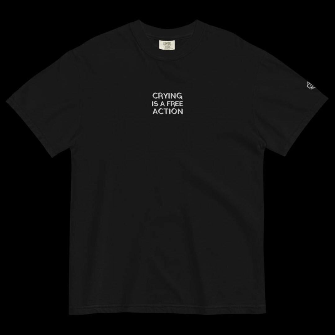 Dnd Crying is A Free Action T-shirt Dungeon Master Black - Etsy