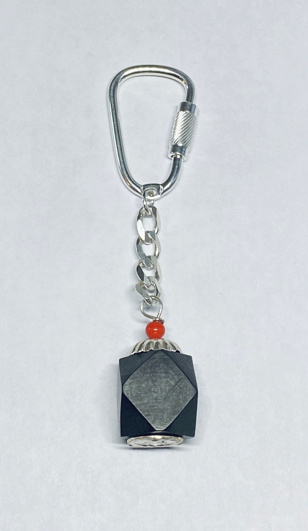 Sterling Silver Azabache Jet Saint Barbara "santa Barbara" Key Chain - Etsy