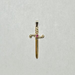 10 Karat Yellow Gold 1 Inch Sword of Saint Barbara "espada De Santa ...
