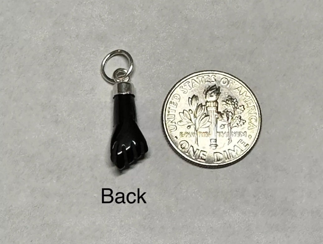 Genuine Asturian Spanish Azabache Jet Sterling Silver Small Mano Figa ...