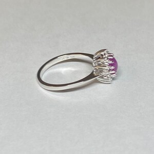 Vintage NOS 1970's Silver Linde Ruby Star Sapphire and Genuine Diamond ...