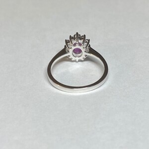 Vintage NOS 1970's Silver Linde Ruby Star Sapphire and Genuine Diamond ...