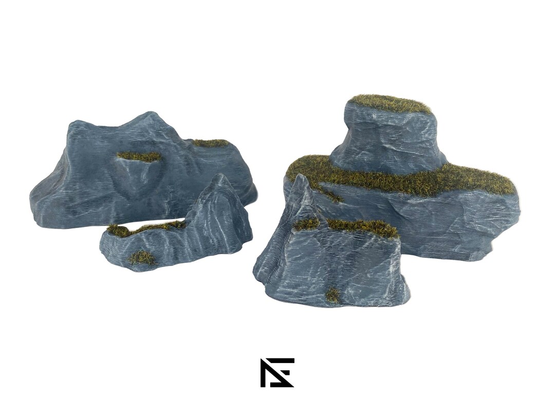 Highland Rocks Set Painted Tabletop Terrain - Etsy