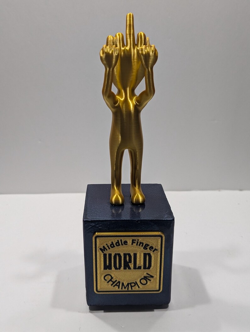 Middle Finger World Champion Trophy - Etsy