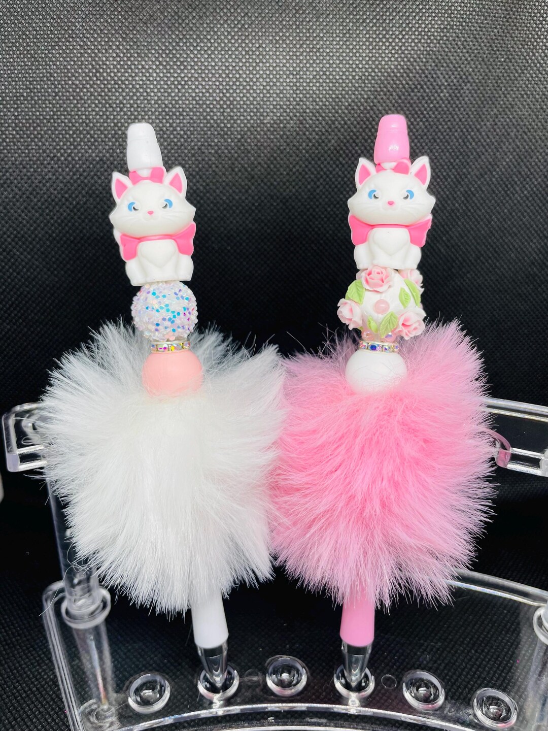 Marie Cat Beaded Pen: Faux Fur, Sparkles, Glitter - Etsy