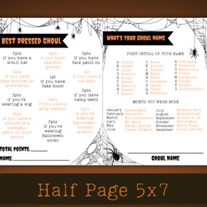 Halloween Trivia Bingo Left Right Game Scavenger Party Bundle Kids ...