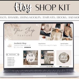 Boho Etsy PLR Set-up Shop Creator Bundle, Etsy Shop Kit, BOHO Beige ...