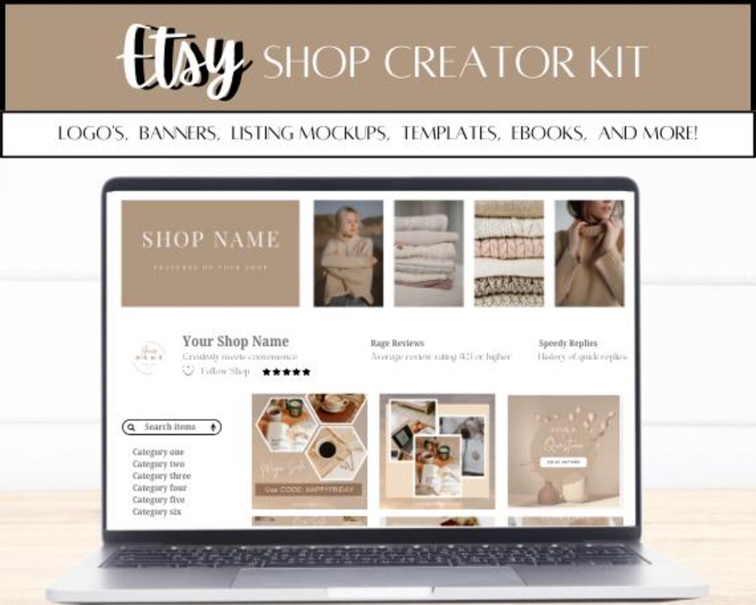 PLR Etsy Start-up Shop Bundle, Complete Shop Set-up, 6 Digital Products ...