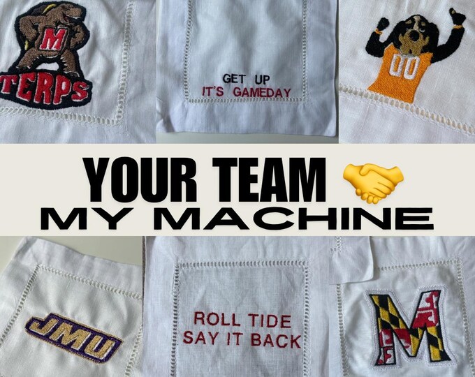 Set of 4 or 6 College Tailgate Coasters & Cocktail Napkins Gameday ...