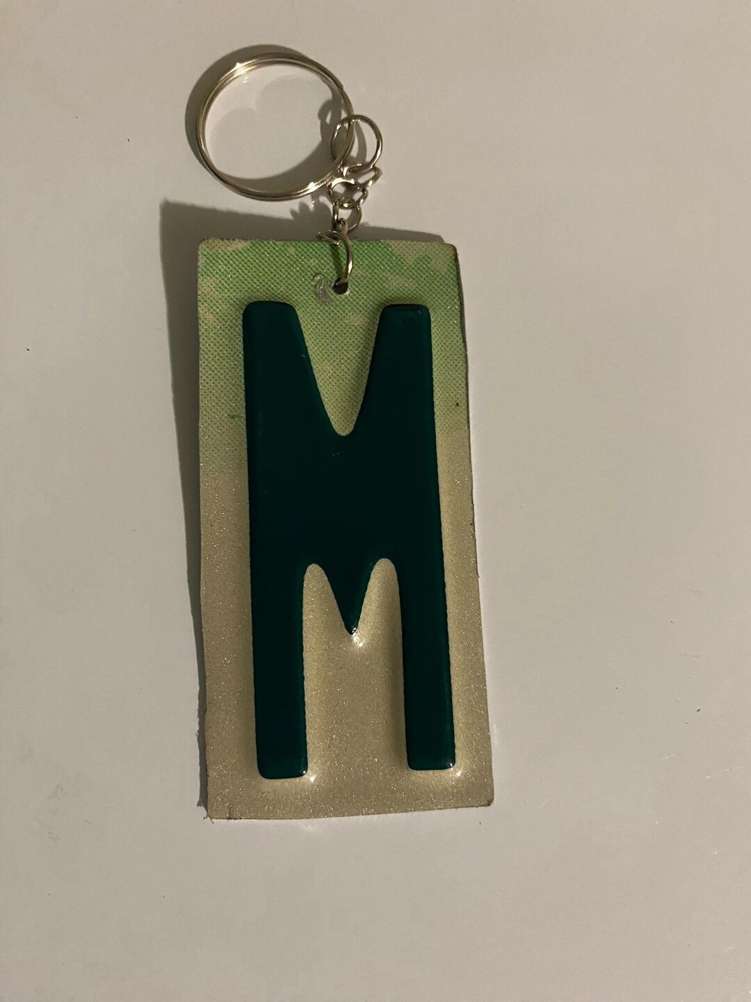 Embossed License Plate Letter m Keychain - Etsy