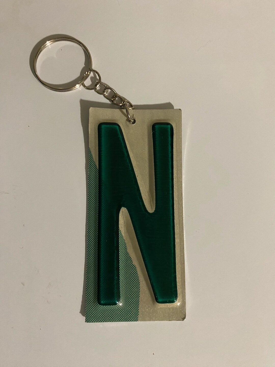 Embossed License Plate Letter "n" Keychain - Etsy
