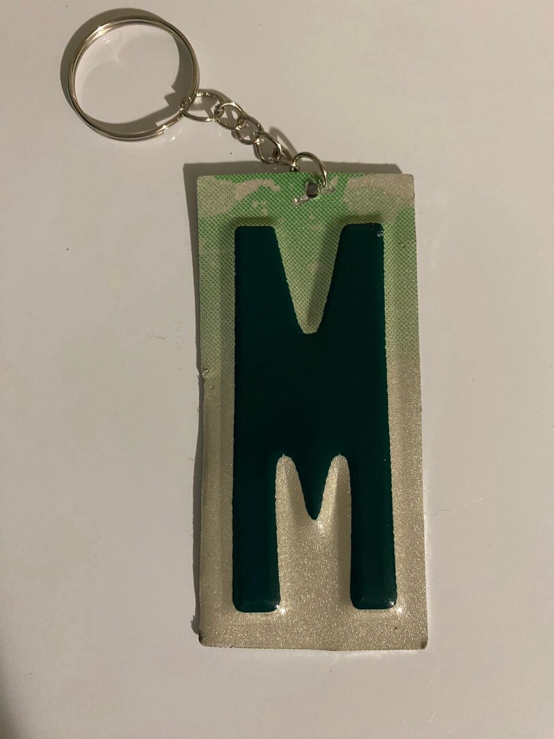 Embossed License Plate Letter "m" Keychain - Etsy