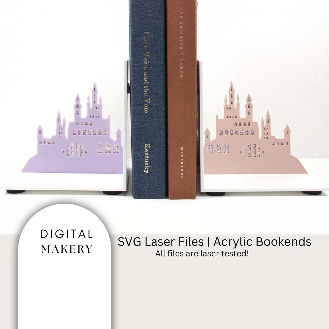 Princess Castle Bookend Svg File, Laser Ready, Glowforge File, Princess ...