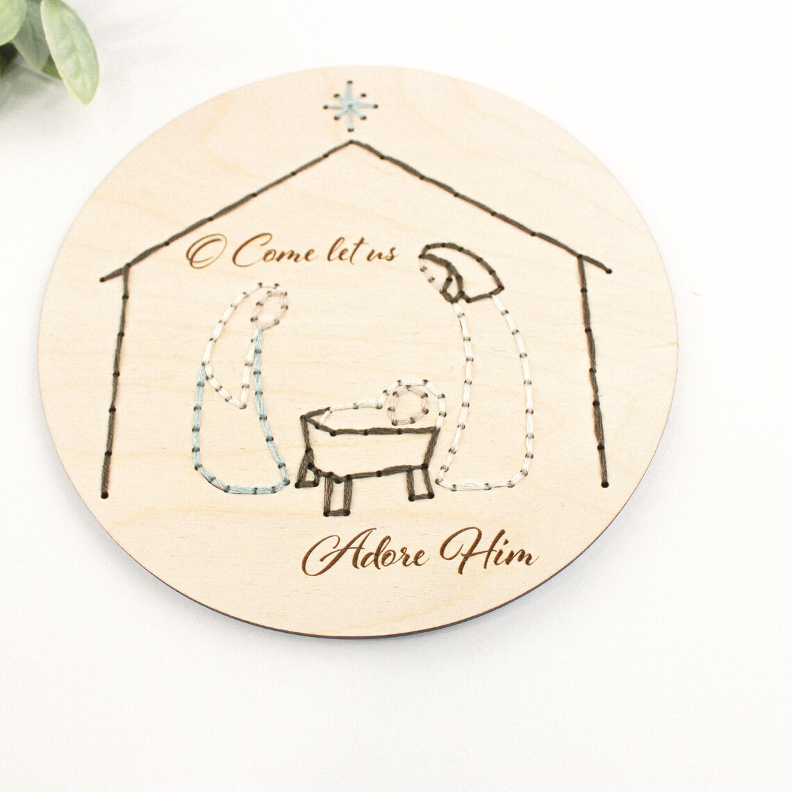 Manger SVG File for Laser Cutting, Wood Embroidery Pattern for Laser ...