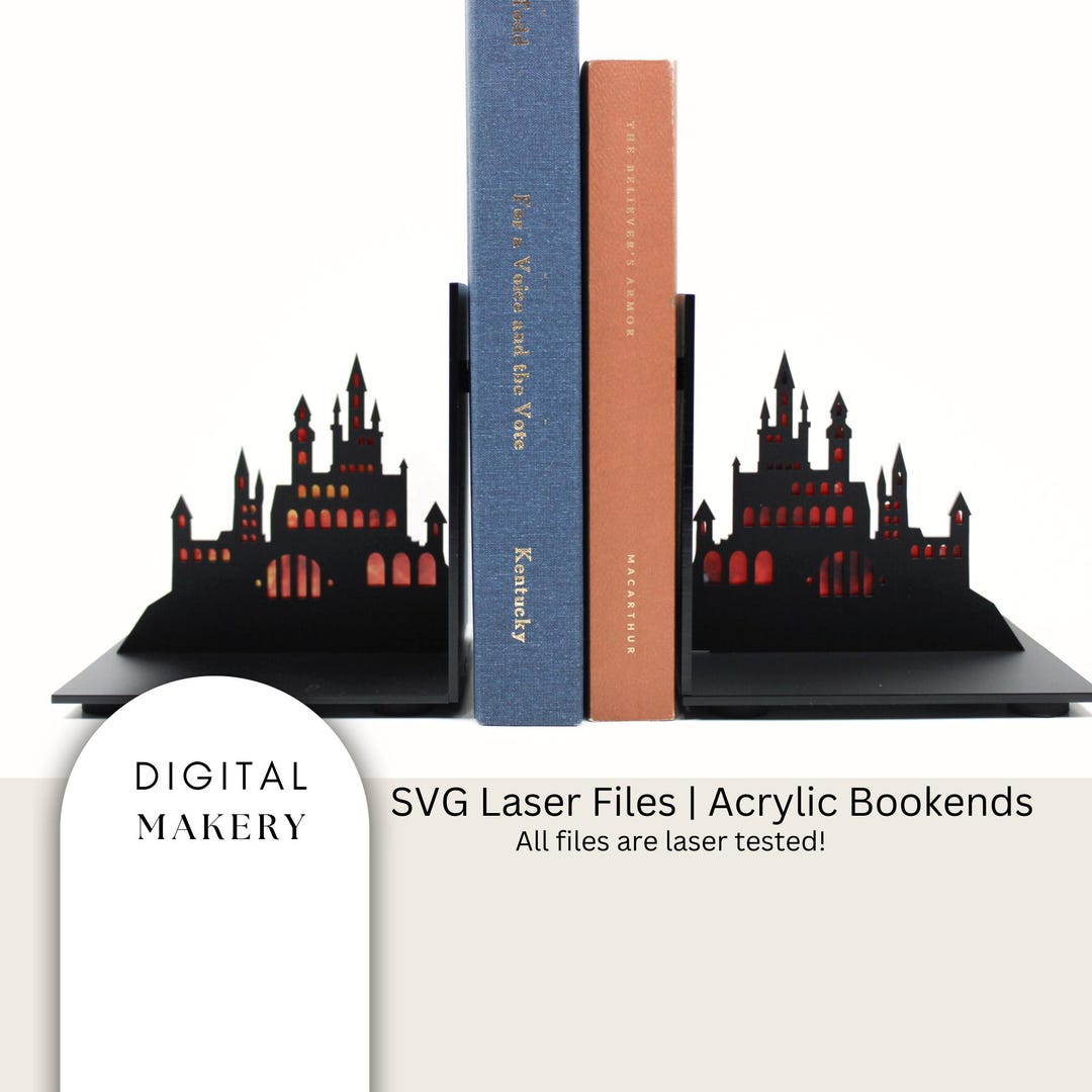 Castle Bookend Svg File, Laser Ready Cut, Glowforge File, Castle ...