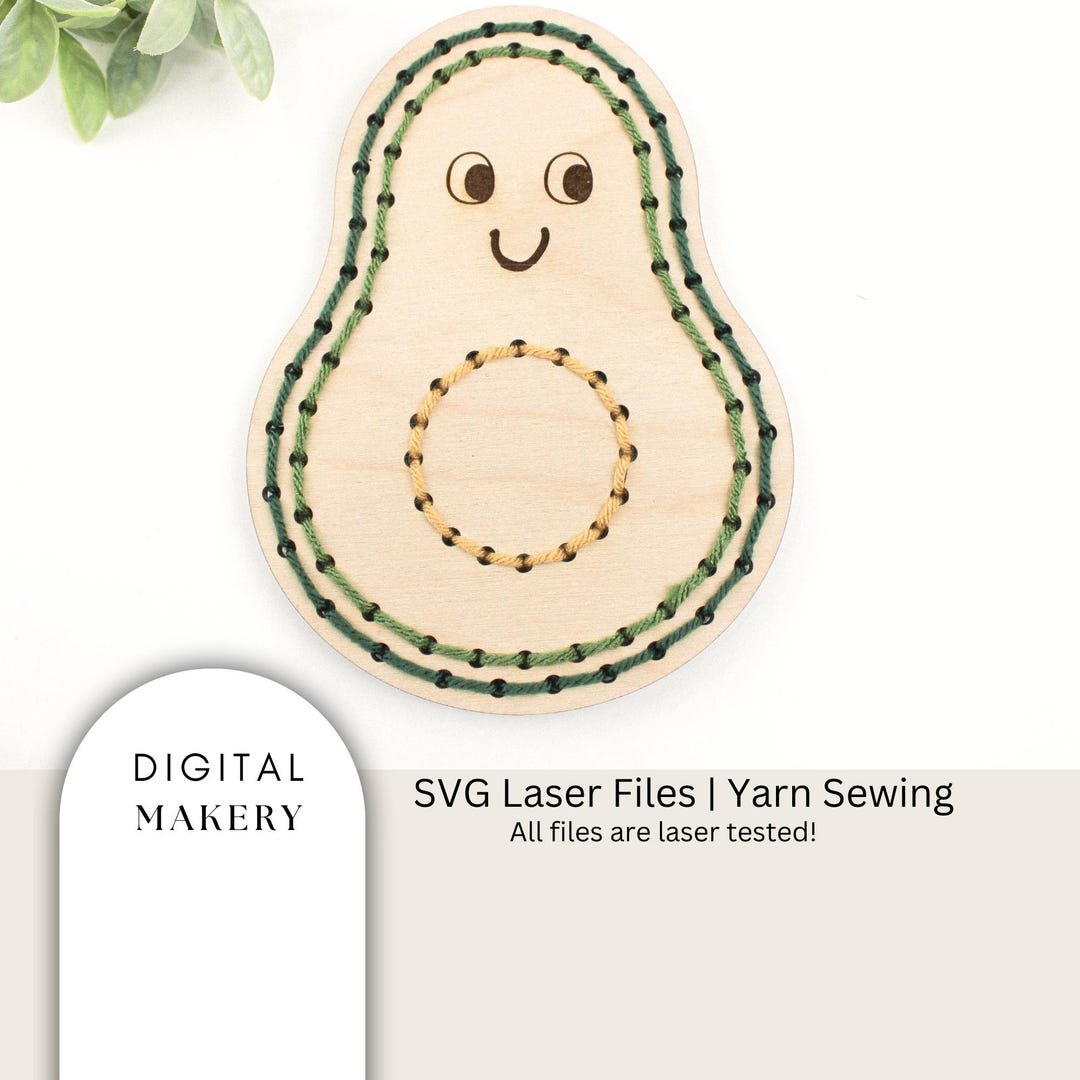 Avocado SVG File for Laser Cutting, Svg File for Glowforge, Kids Sewing ...