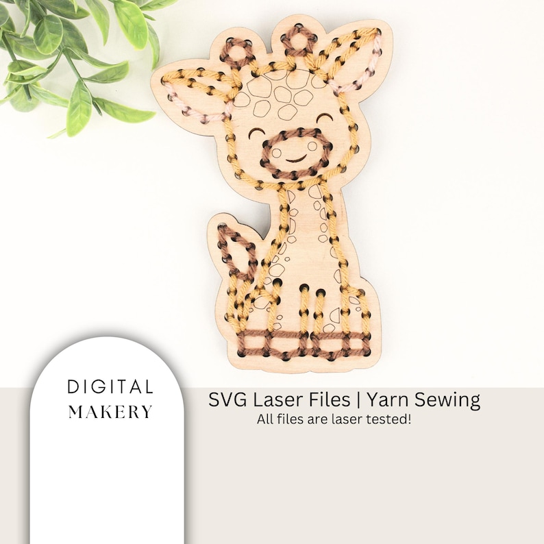 Giraffe SVG File for Laser Cutting, Svg File for Glowforge, Kids Sewing ...