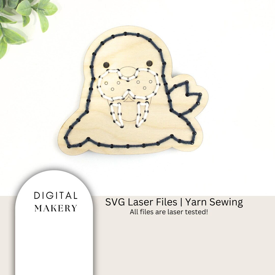 Walrus SVG File for Laser Cutting, Svg File for Glowforge, Kids Sewing ...