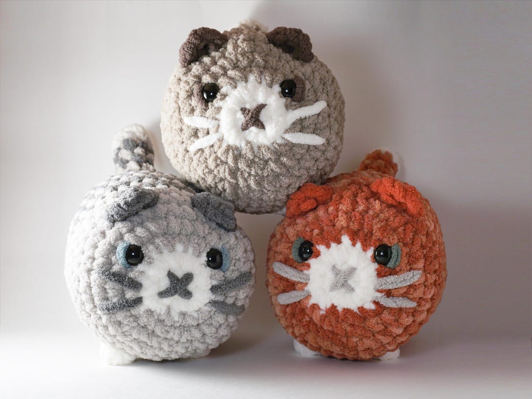 Crochet Tabby Cat | Medium Handmade Plushie - Etsy