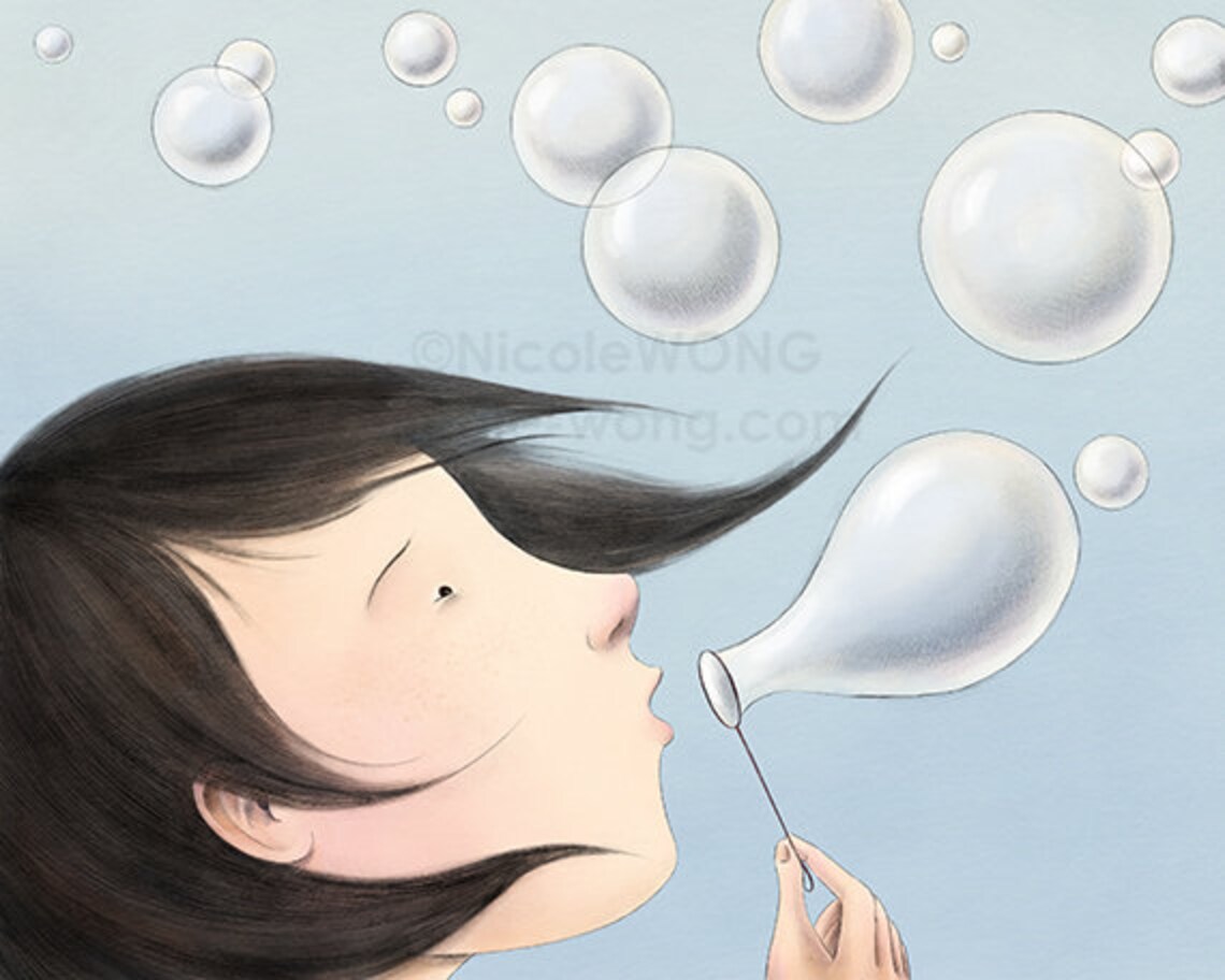 8x10 Archival Print -- Bubbles - Etsy