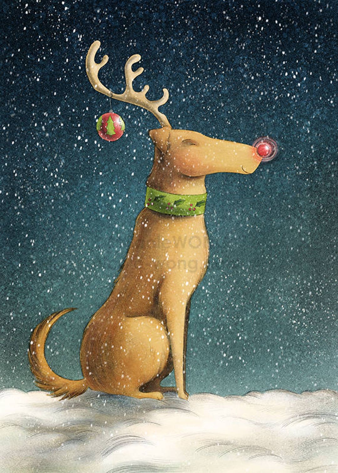 Original 5x7 Archival Print -- Rudolph - Etsy